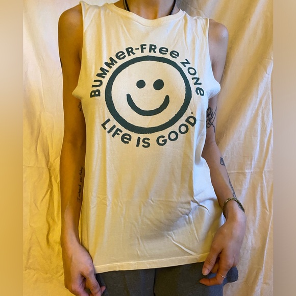 Life Is Good | Tops | Life Is Good Muscle Tank Top Size Xs | Poshmark